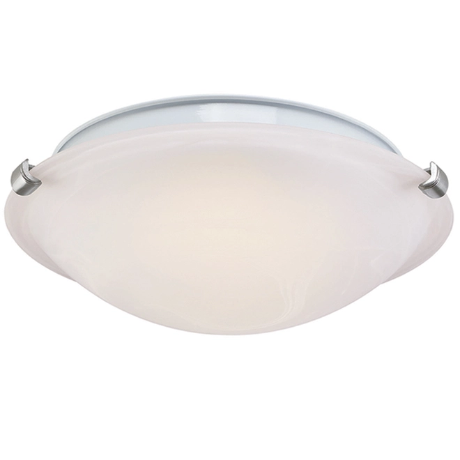Project Source LED Flushmount Ceiling Light - 12-in - Metal/Glass ...