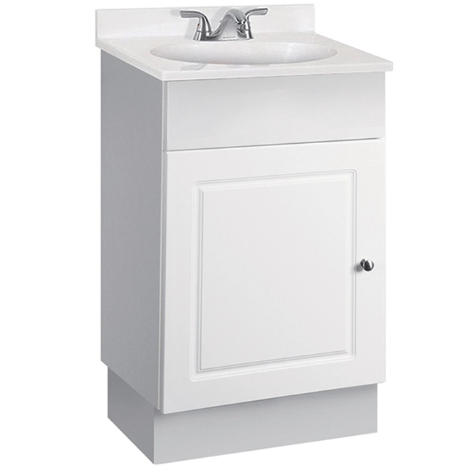 Buy new Project Source Bathroom Vanity - 19-in - 1-Door - White | free ...